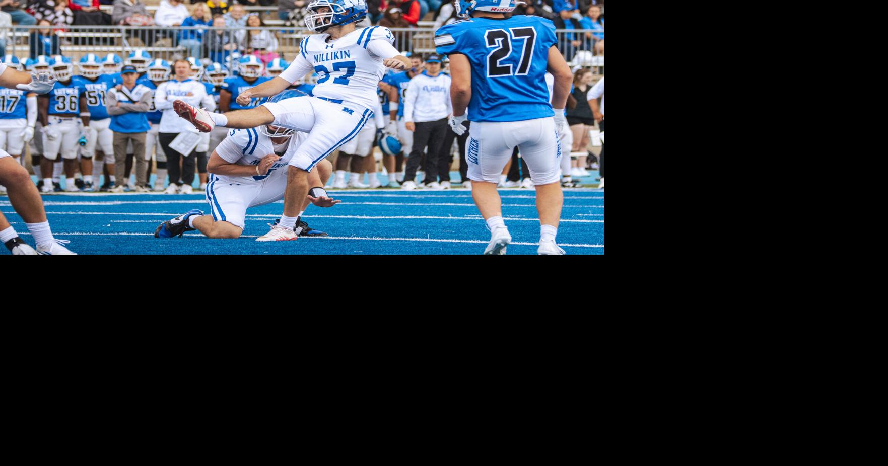Decatur's 31-year-old Blake Allison kicking for Millikin