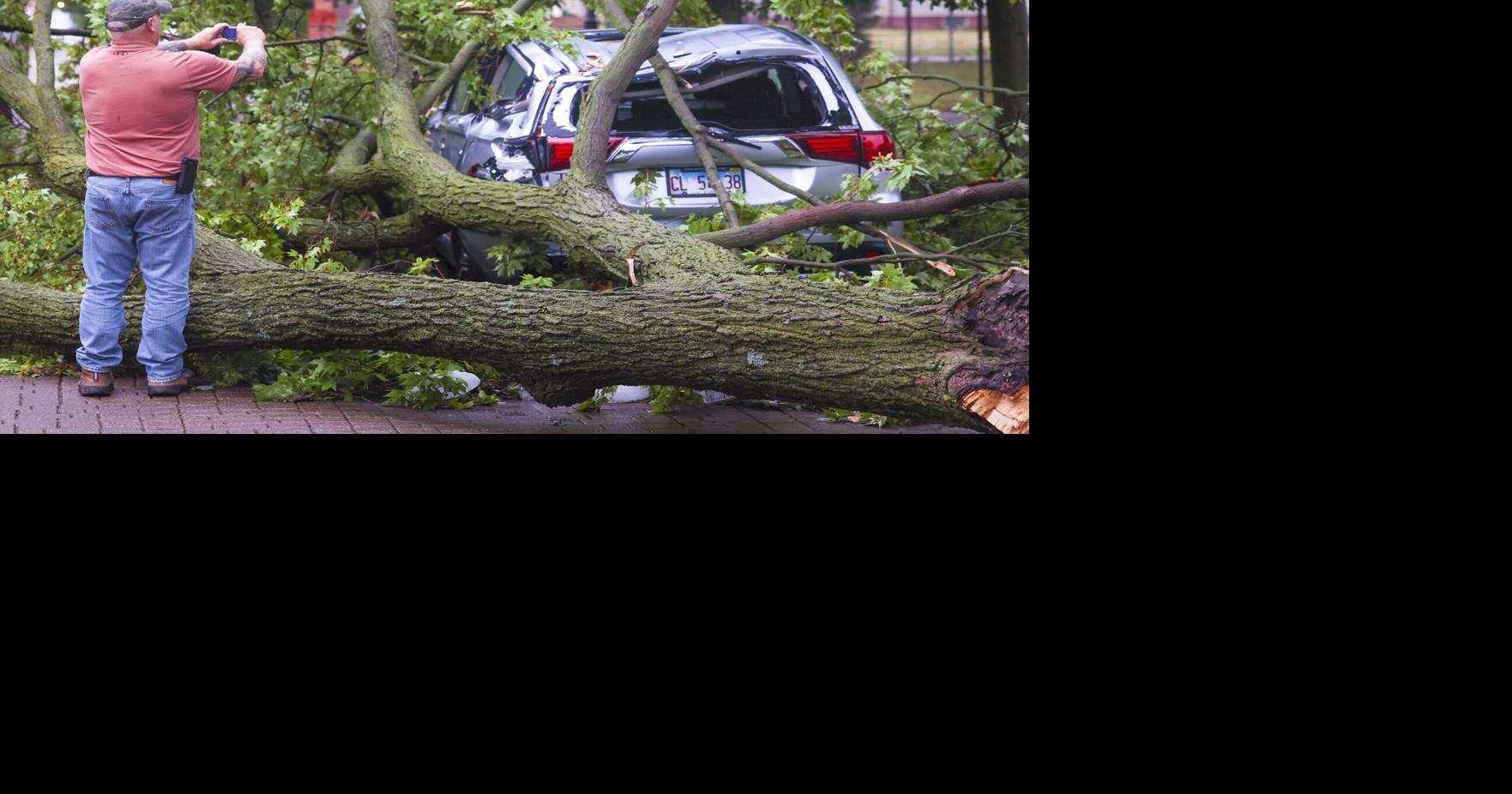 Storm packing high winds leaves downed trees, power outages in Decatur ...