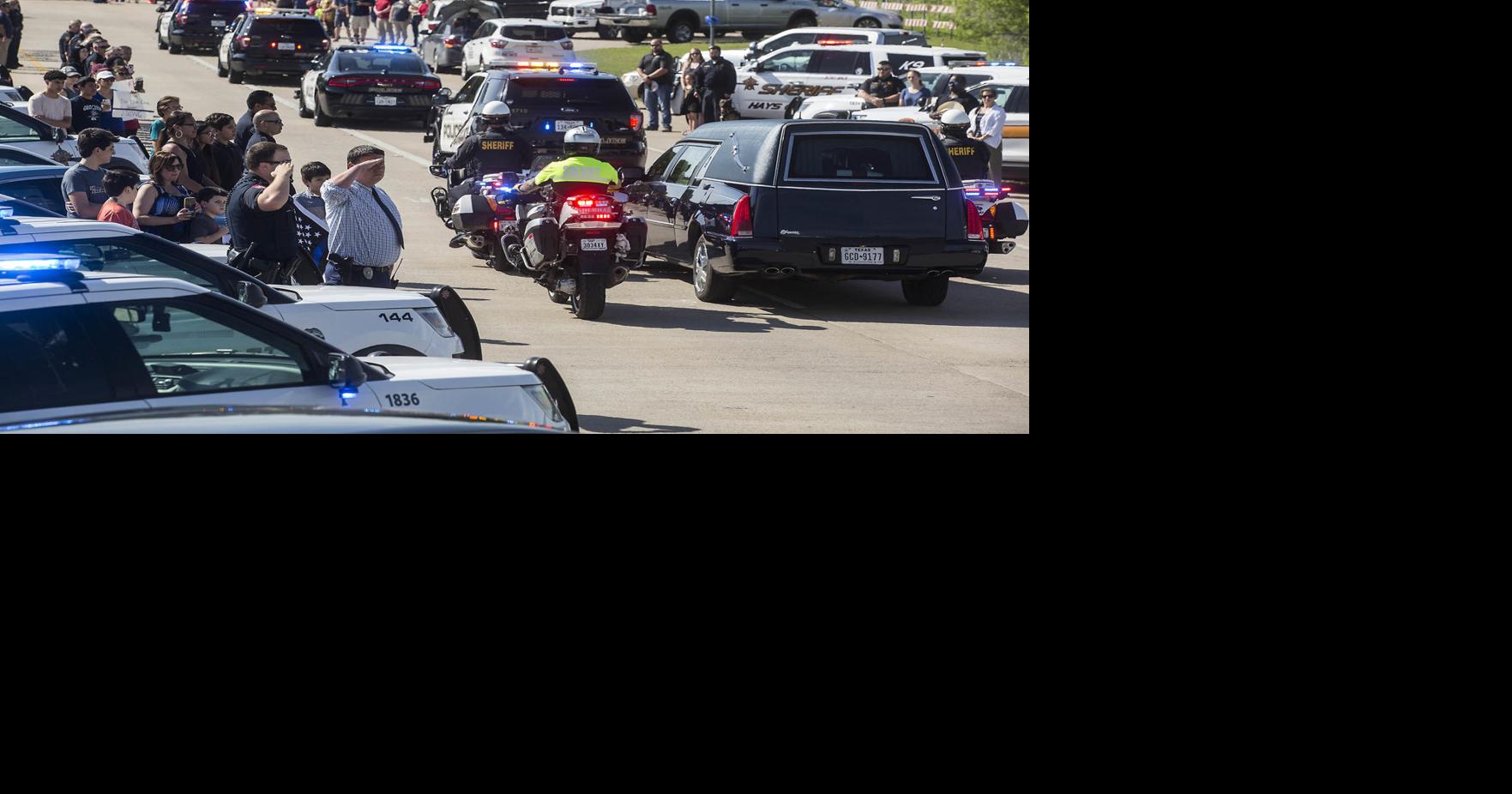 Procession honors slain San Marcos police officer | Community Alert ...