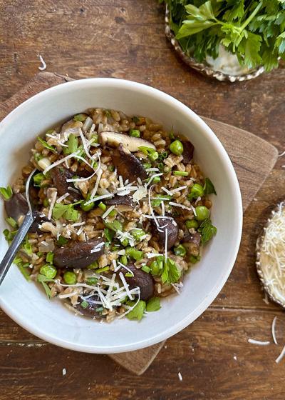 RECIPE: Farrotto with Wild Mushrooms and Peas | Lifestyle | herald ...