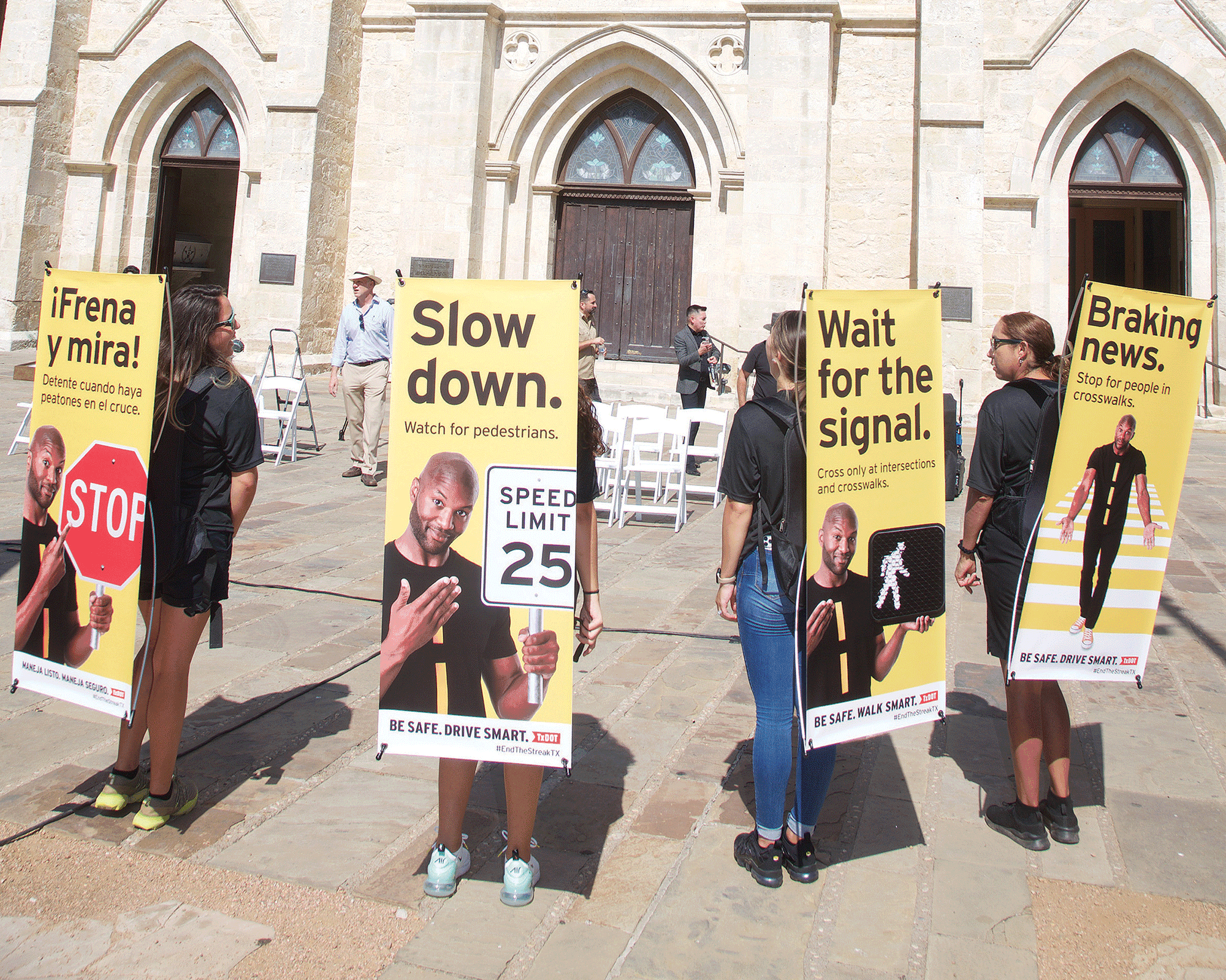 TxDOT utilizing ‘walking billboards’ to promote pedestrian safety | Community Alert | herald ...