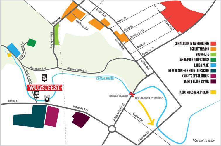 Wurstfest expands parking to meet bridge, street closures | News ...
