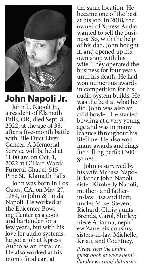 (NULL) John Napoli Jr. | News | heraldandnews.com