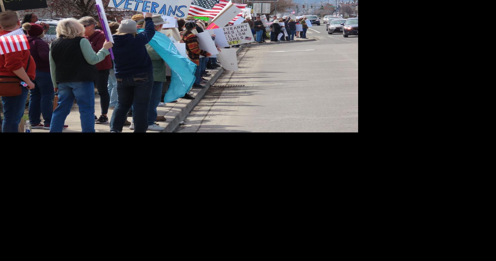 'Hands Off!' protest rally gathers estimated 400 people in Klamath ...