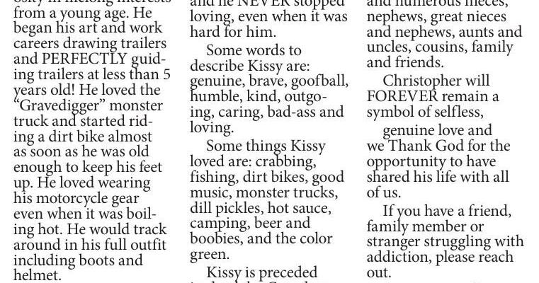 Christopher "Kissy" Postlethwait | Freeaccess | heraldandnews.com