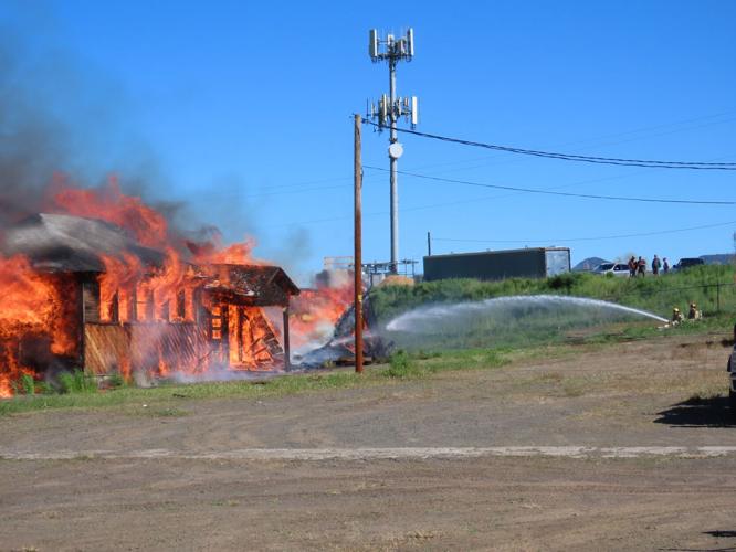 fire burning down school