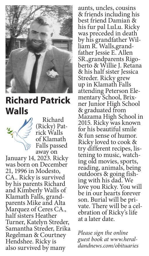 Richard Walls | News Of Record | heraldandnews.com