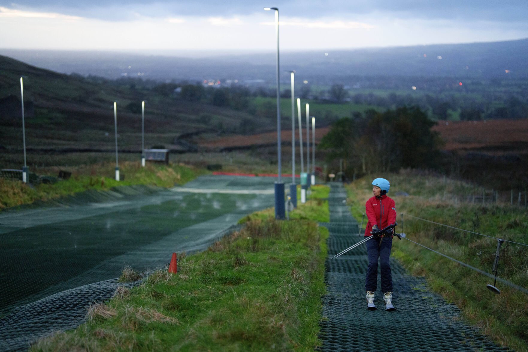 OLY SKI Ryding's Plastic Slope Skiing | Associated Press ...
