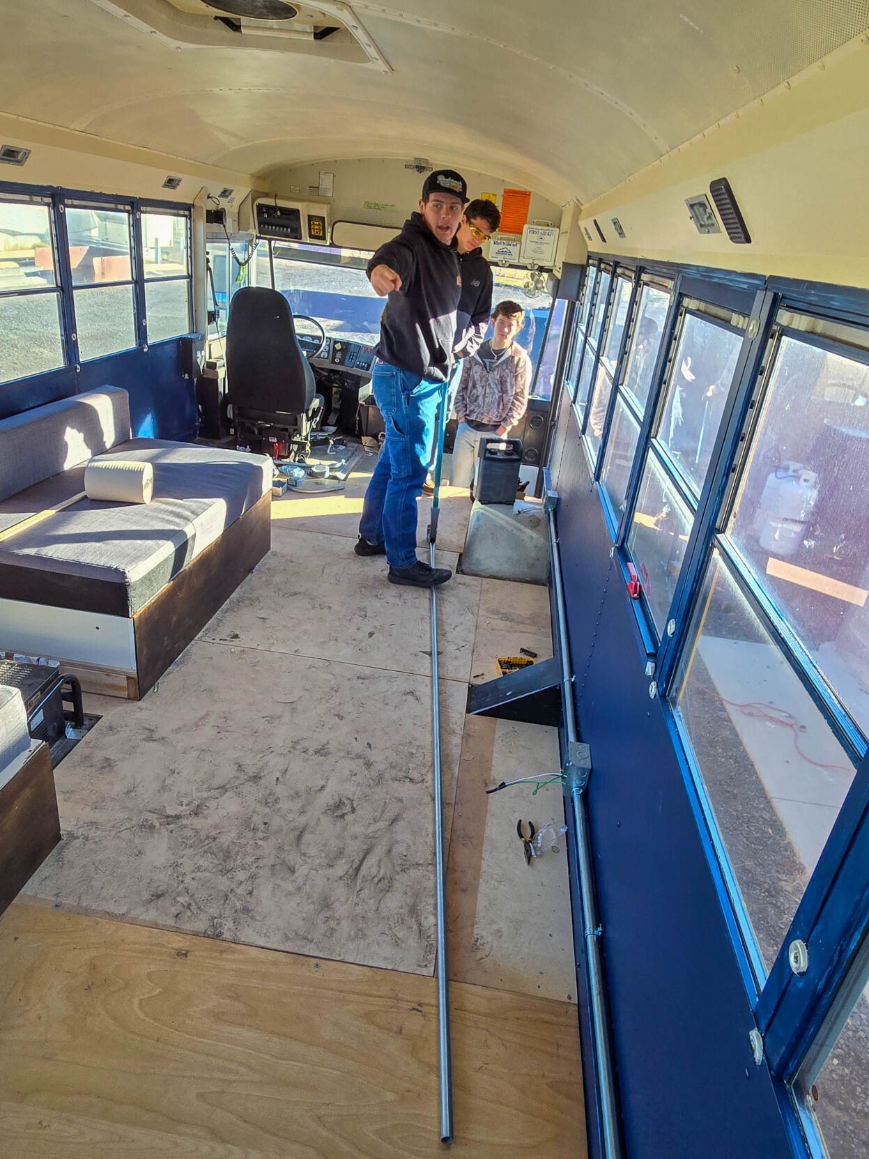 Henley students constructing student-designed mobile wildfire command ...