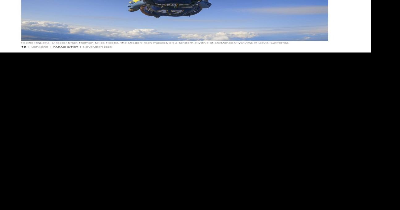 Oregon Tech's Hootie the Owl, Brooke Eldridge, skydives 2023 ...