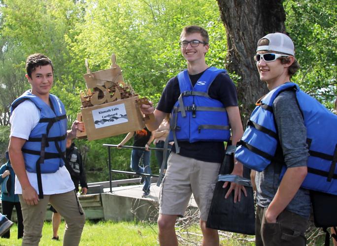 Cardboard regatta: High school students race in cardboard boats | Local ...