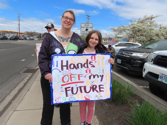 Klamath County residents protest Trump administration on National Day ...