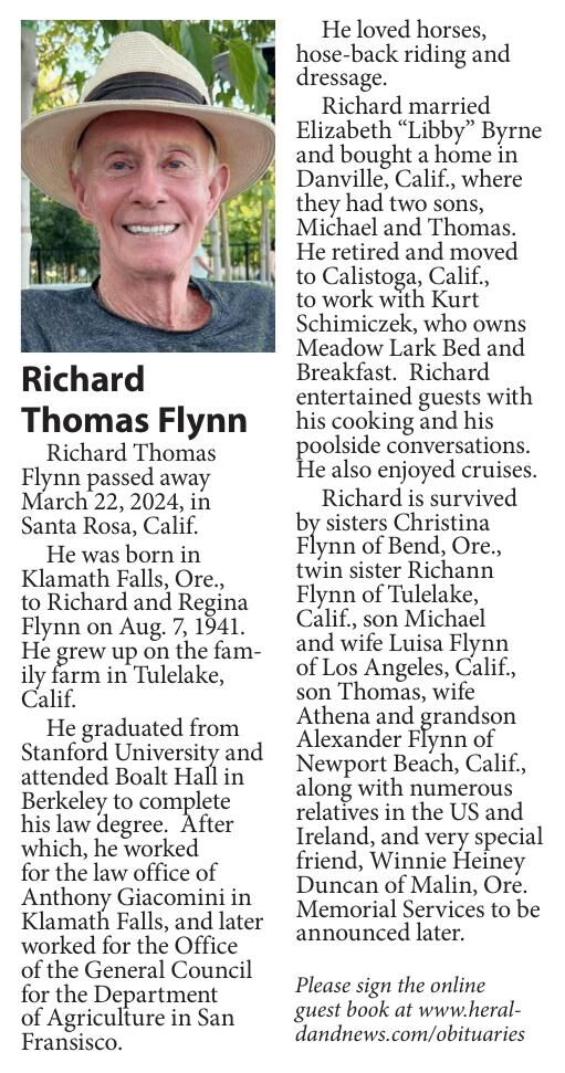 Flynn obit | News | heraldandnews.com