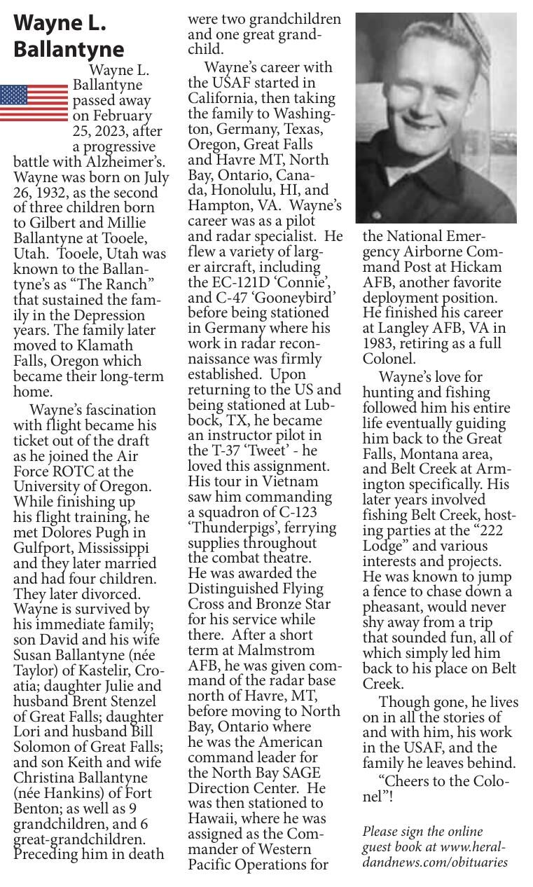 Wayne Ballantyne | News Of Record | heraldandnews.com