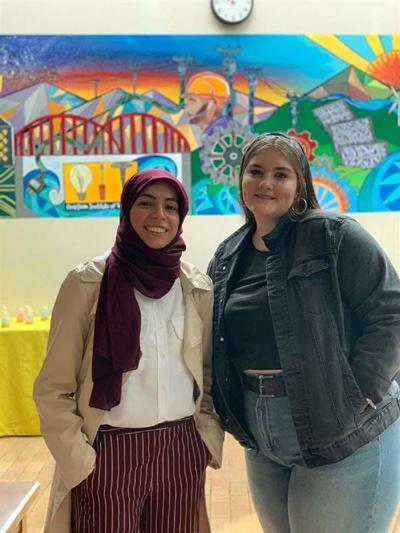 OIT Student mural displaying electrical engineering and renewable ...