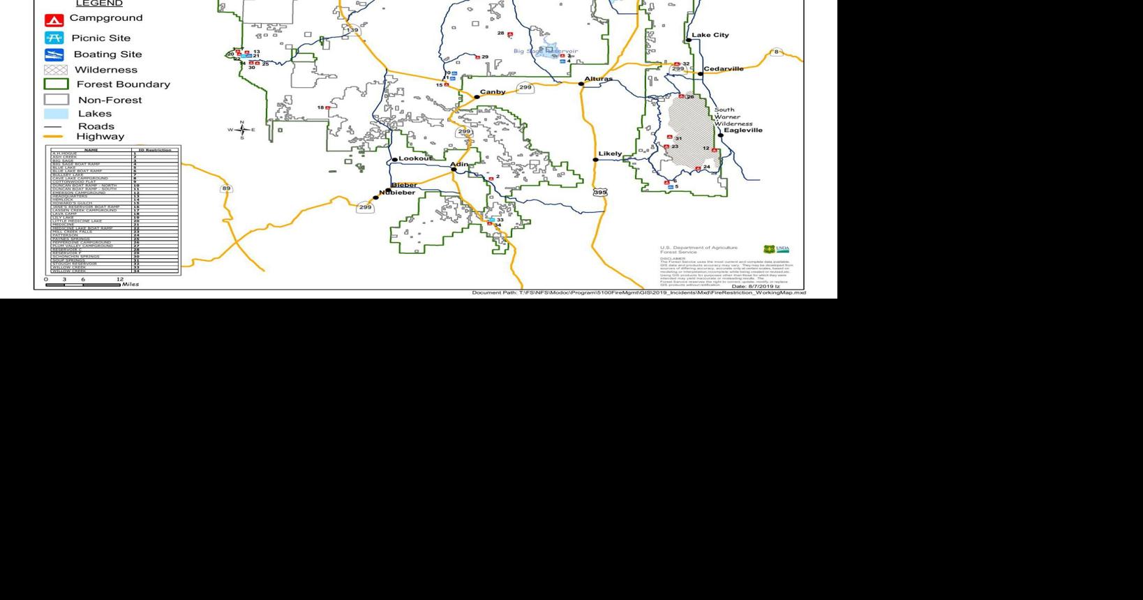 Fire restrictions enacted on Modoc National Forest | Local News ...