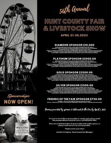 Sponsors being sought for 56th annual Hunt County Fair | News ...