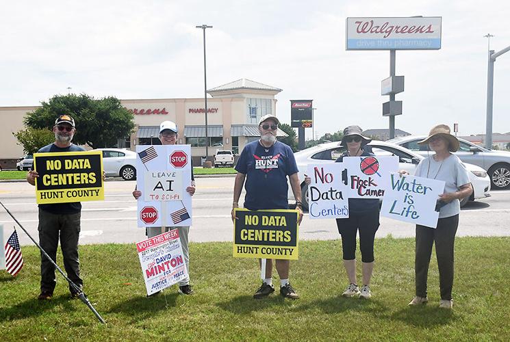 Proposed data centers draw small but vocal group of protesters | Local ...