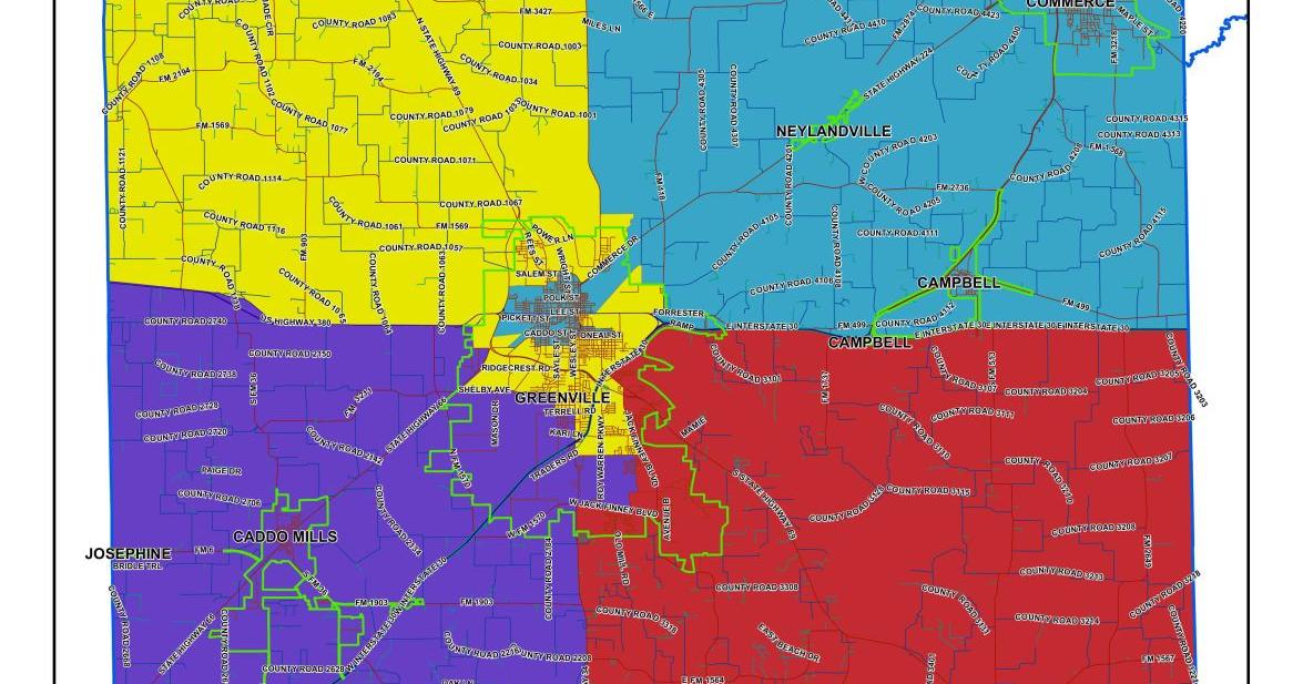 Hunt County Commissioner Precinct Map | | heraldbanner.com
