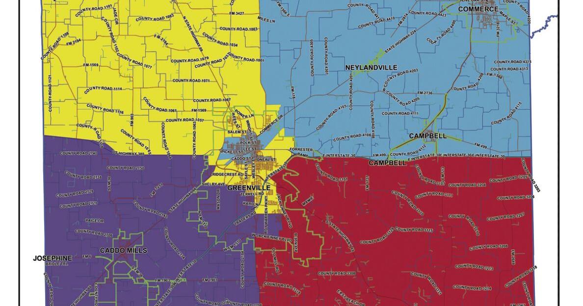 Hunt County Commissioners to begin redistricting process | Local News ...
