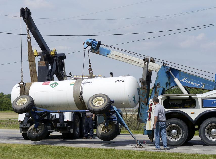 Farm tractor accident causes ammonia tank to overturn | Local News ...