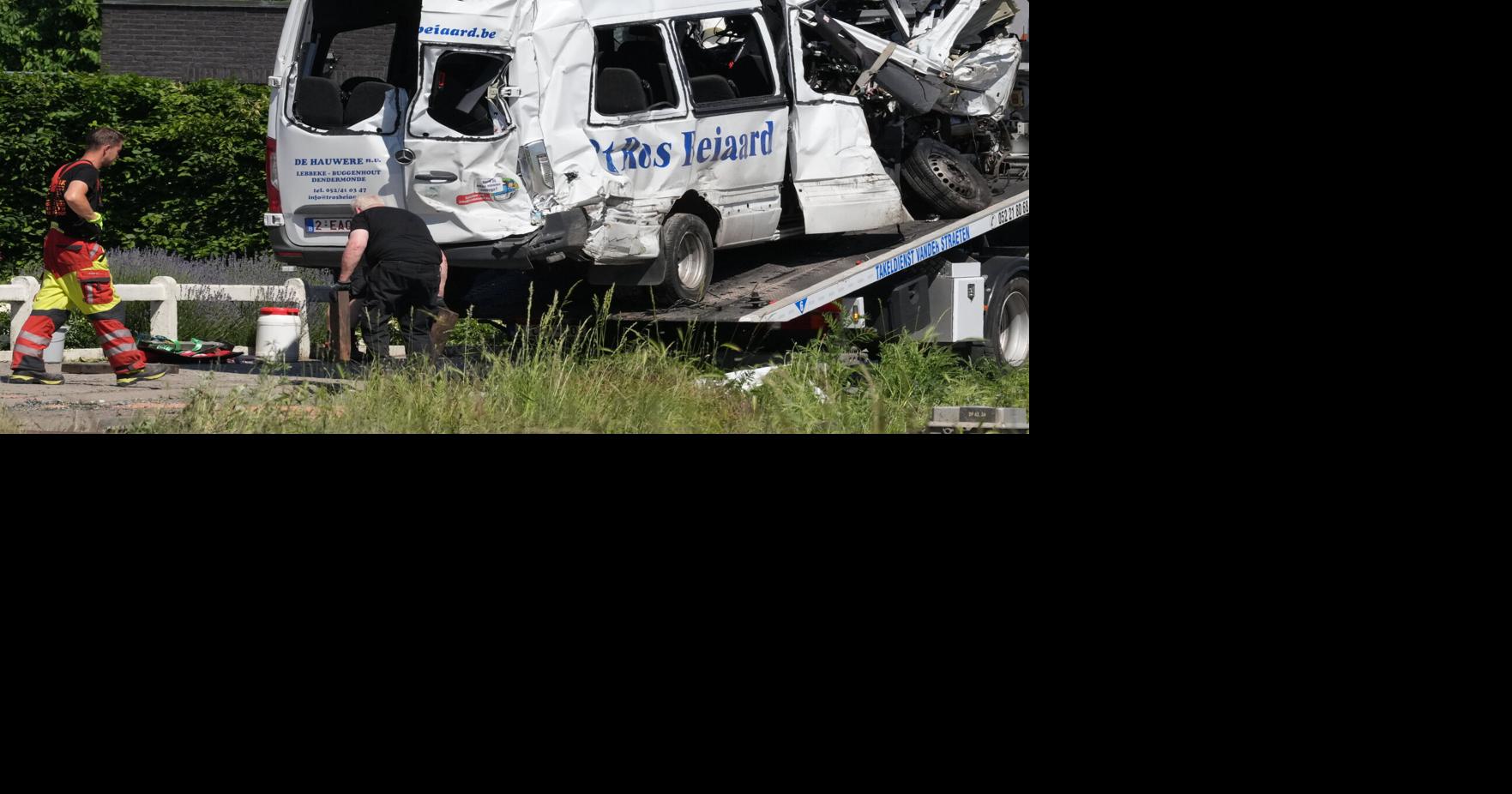A train collides with a minibus of children in Belgium and 4 people are ...