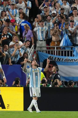 Messi has his first World Cup hat trick as defending champion Argentina ...