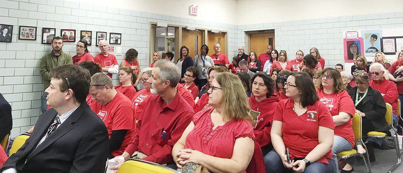 ACS teachers come out in force over employee handbook | Local News ...