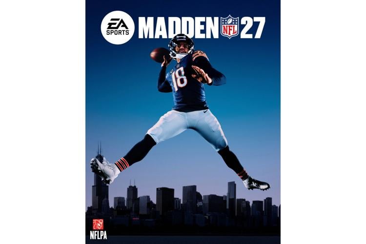 Caleb Williams strikes jump-throw pose for Madden NFL 27 cover ...