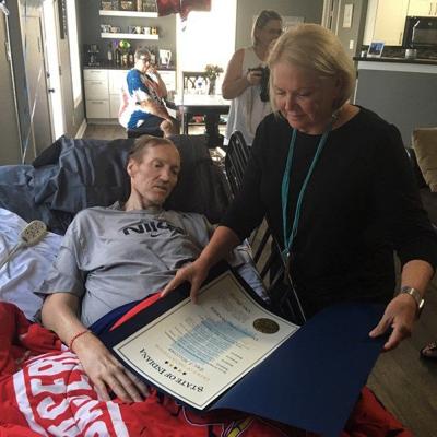 Ailing teacher receives Distinguished Hoosier Award | Local News | heraldbulletin.com