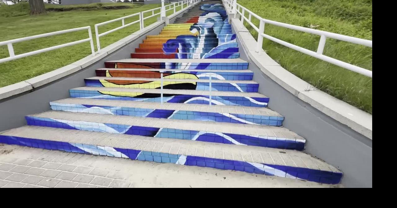Bluff stairs mural welcomes visitors to St. Joseph | | heraldpalladium.com