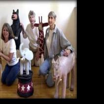 JUDITH RACHT (left) and volunteers Georgia Boerma (center) and Mariann ...