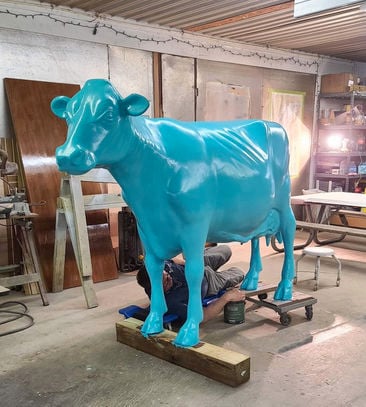 Sherman's popular Blue Moo and Baby Blue are back on display after ...