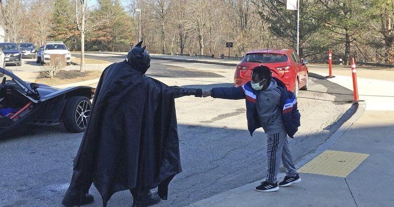 Students cheer surprise visit from Batman | Local News | hgazette.com