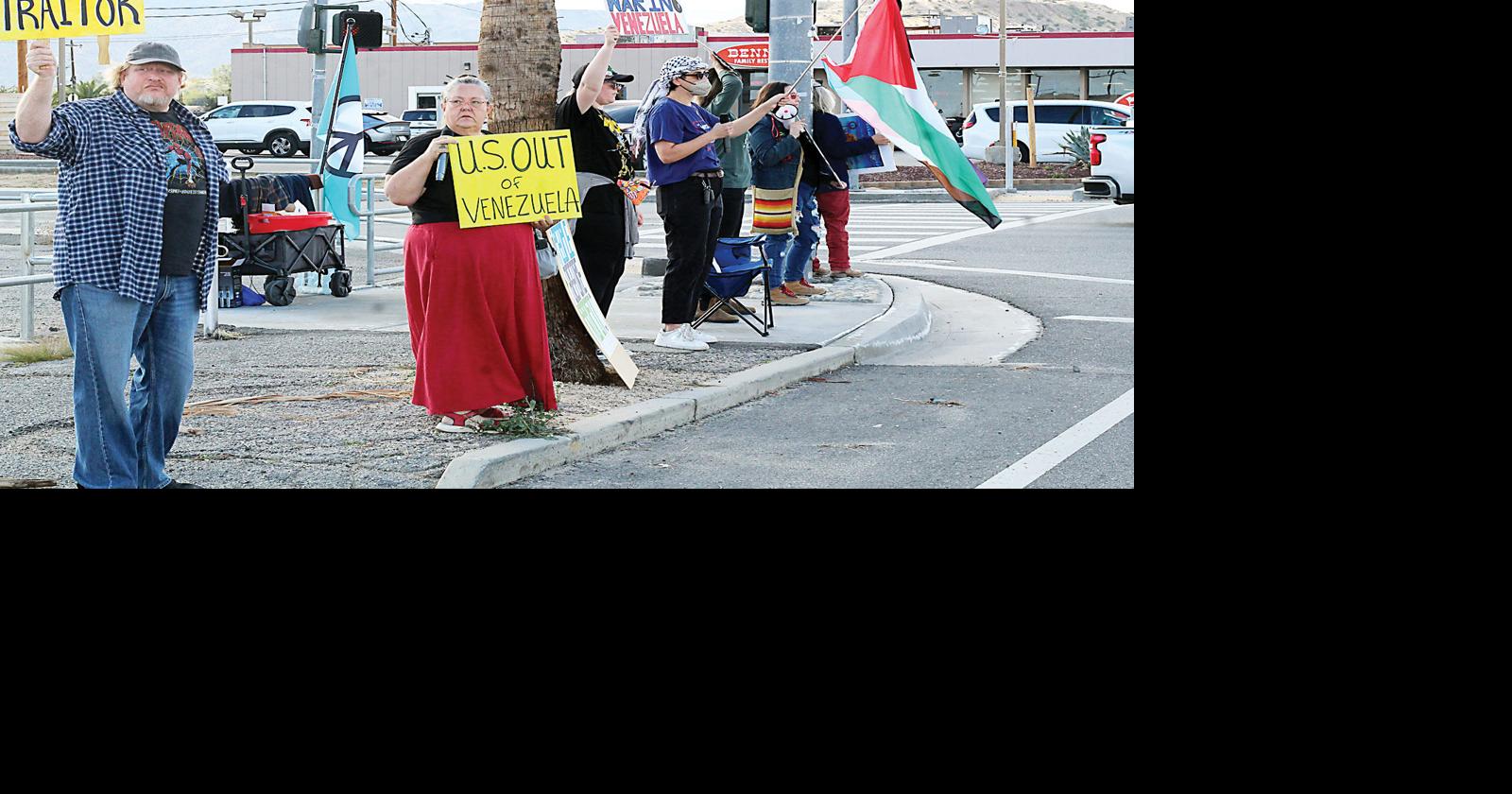 Picketers protest US actions in Venezuela | Desert Trail | hidesertstar.com