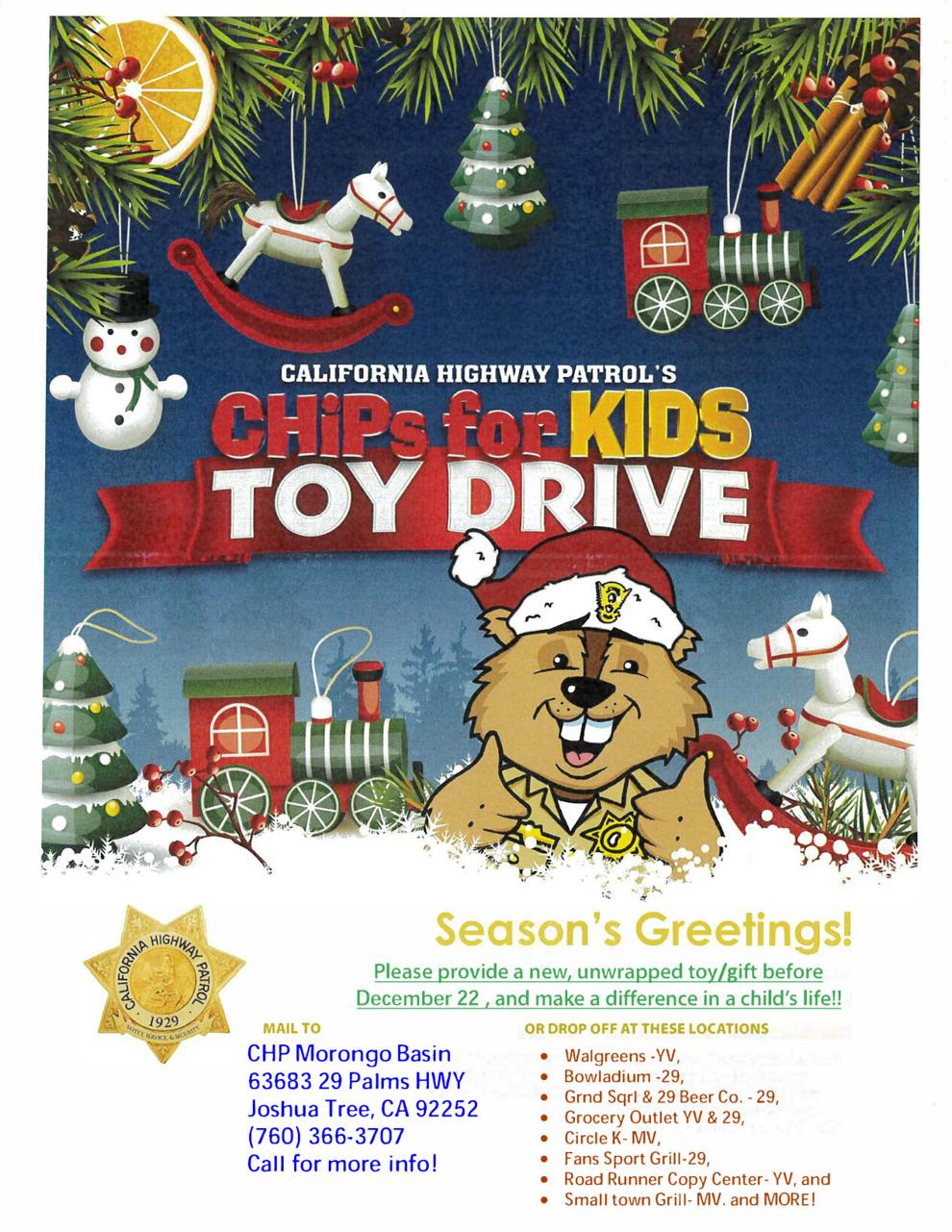 CHP toy drive brings holiday cheer to families | Desert Trail ...