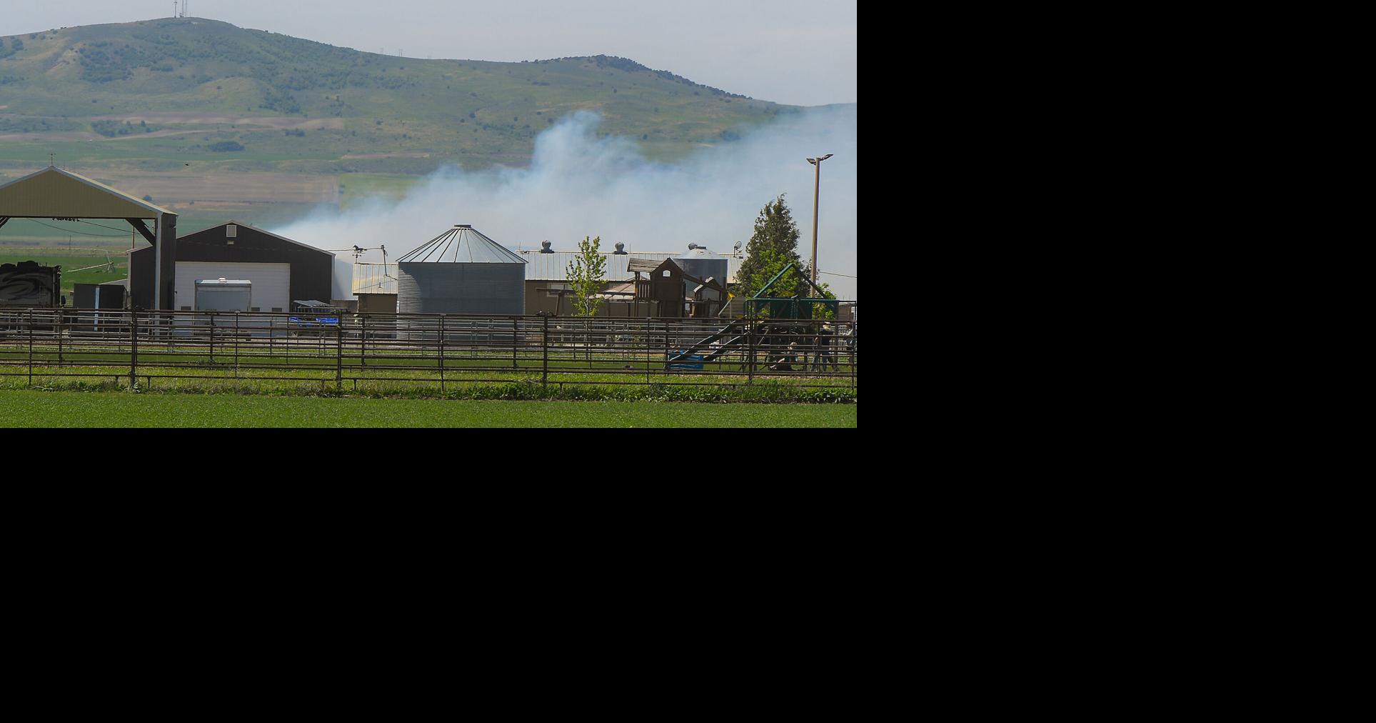 Crews fight hay barn fire in Amalga | Local News | hjnews.com