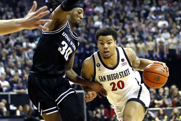 USU men’s basketball: Aggies struggled in MW title game | USU Sports ...
