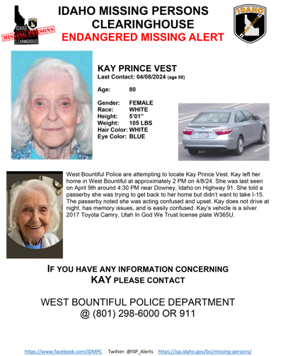 Police searching for missing Utah woman last seen in Downey | Preston Citizen | hjnews.com