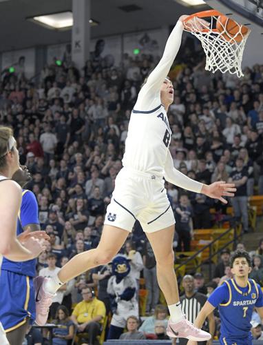 USU men’s basketball: Almost complete game for Aggies against Spartans ...