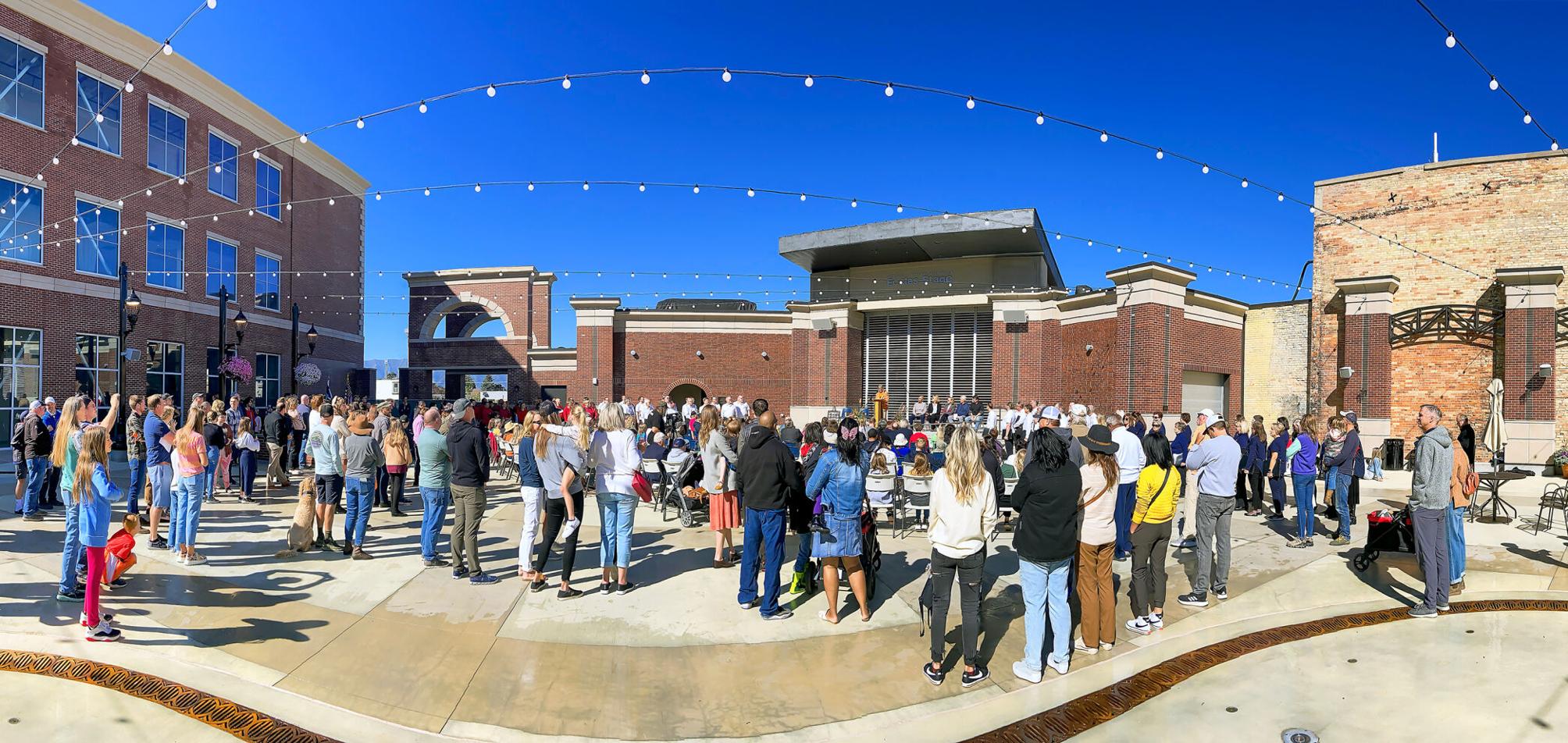 Carol and Jim Laub Plaza open to community after ribbon-cutting ...
