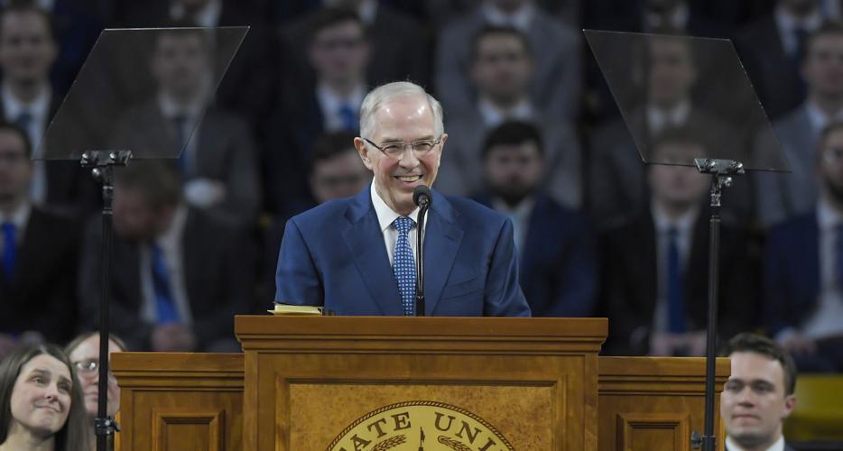 Neil L. Andersen addresses Cache Valley young adults at the Spectrum ...