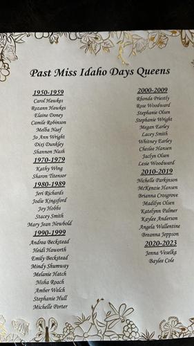 Franklin honors past Idaho Days royalty | Preston Citizen | hjnews.com