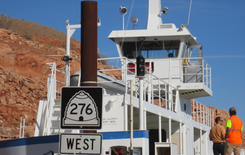 Charles Hall Ferry across Lake Powell running again after three-years ...