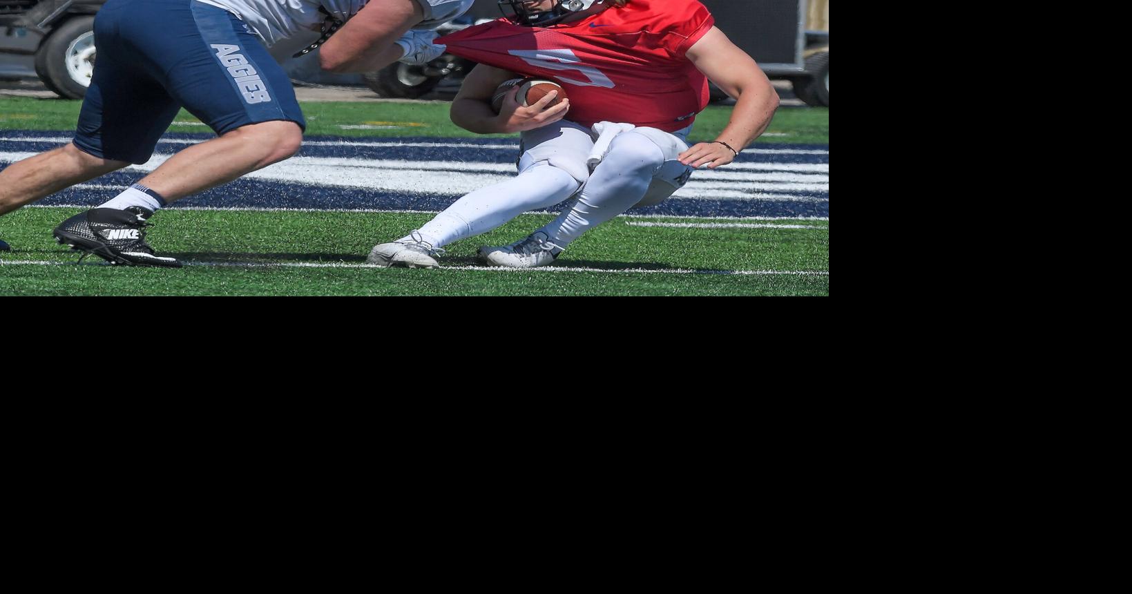 USU football: Plenty of explosive plays, TFLs in 1st scrimmage | USU ...