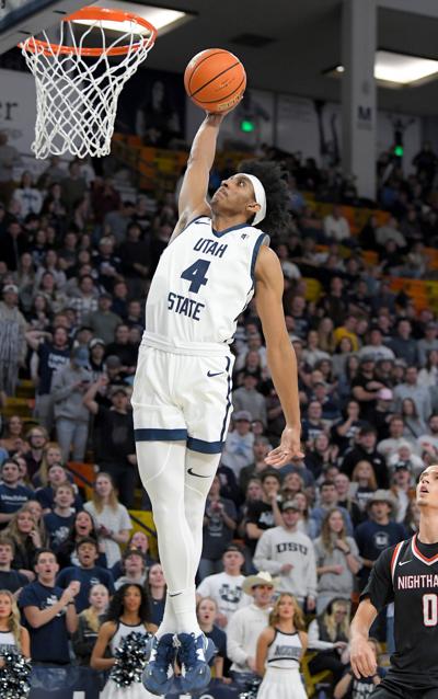USU men’s basketball: Aggies edge Broncos, notch ninth straight win ...