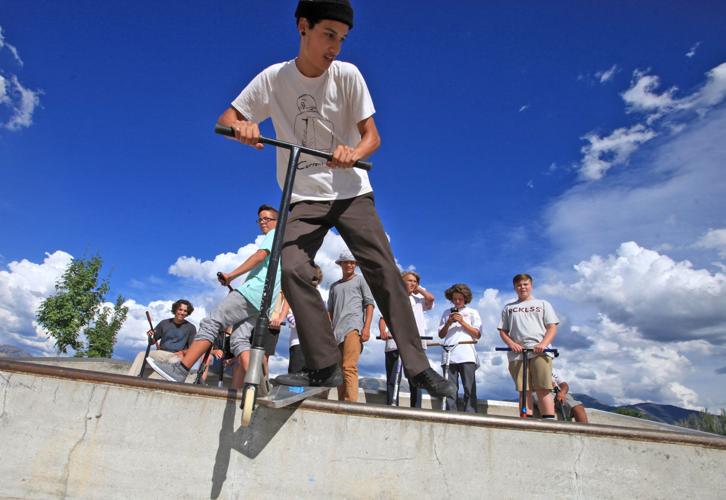 Pro scooter riders stop for park session in Logan | Allaccess | hjnews.com