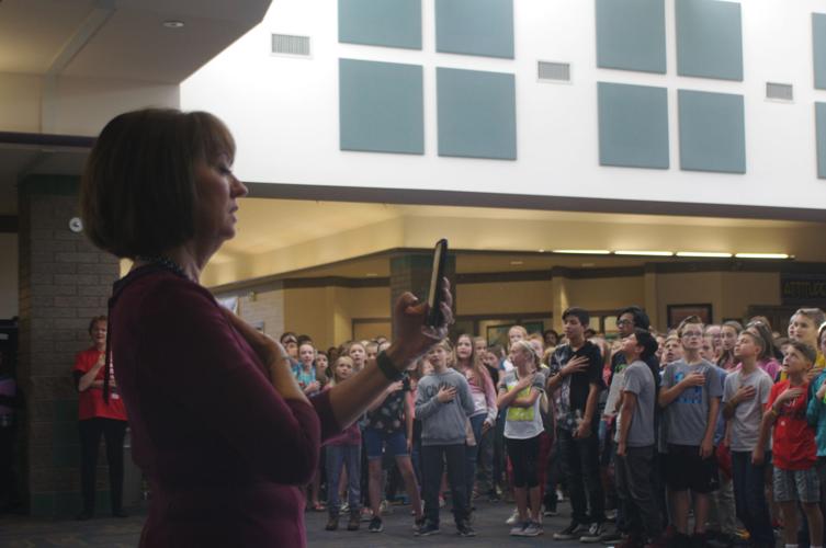 Face to face: Top state education official visits Harris Intermediate ...