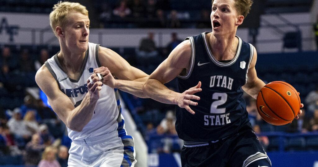USU men’s basketball: Funk came up big for Aggies in road win | USU Sports | hjnews.com