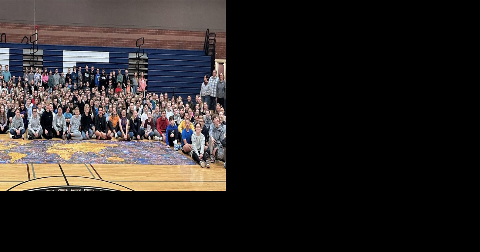 North Cache Middle School students complete giant puzzle | Local News ...